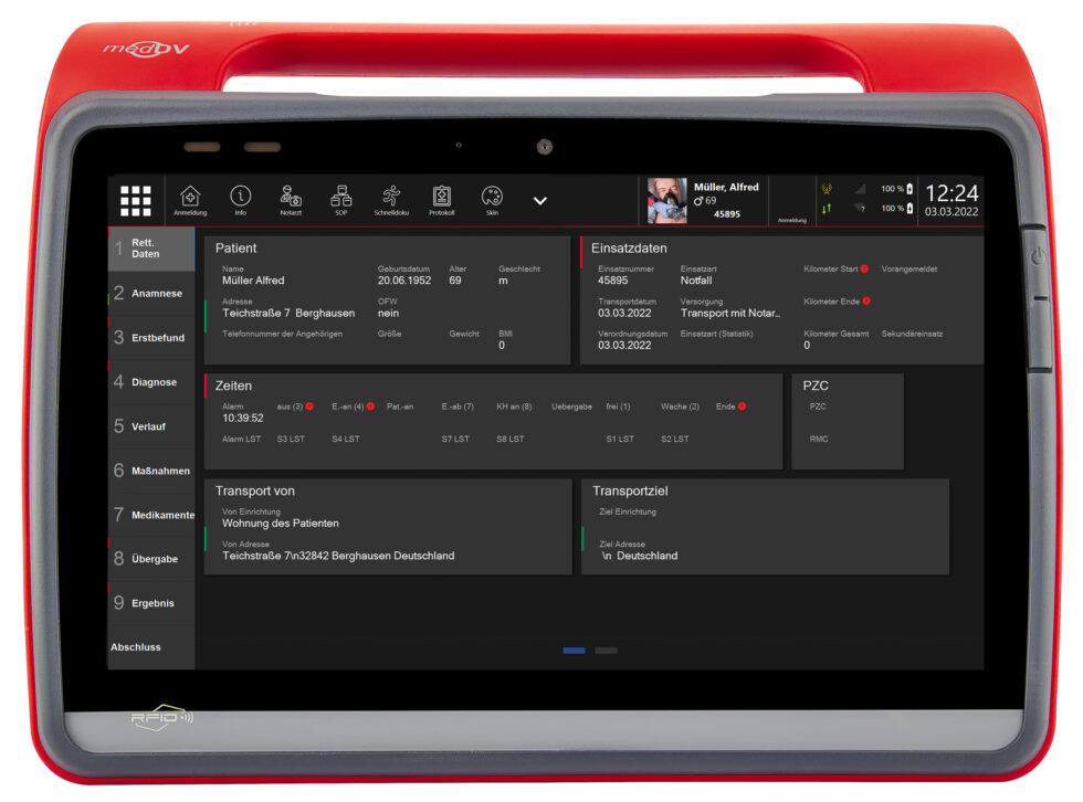 NIDApad | Digitales Rettungsdienstprotokoll mobile Datenerfassung
